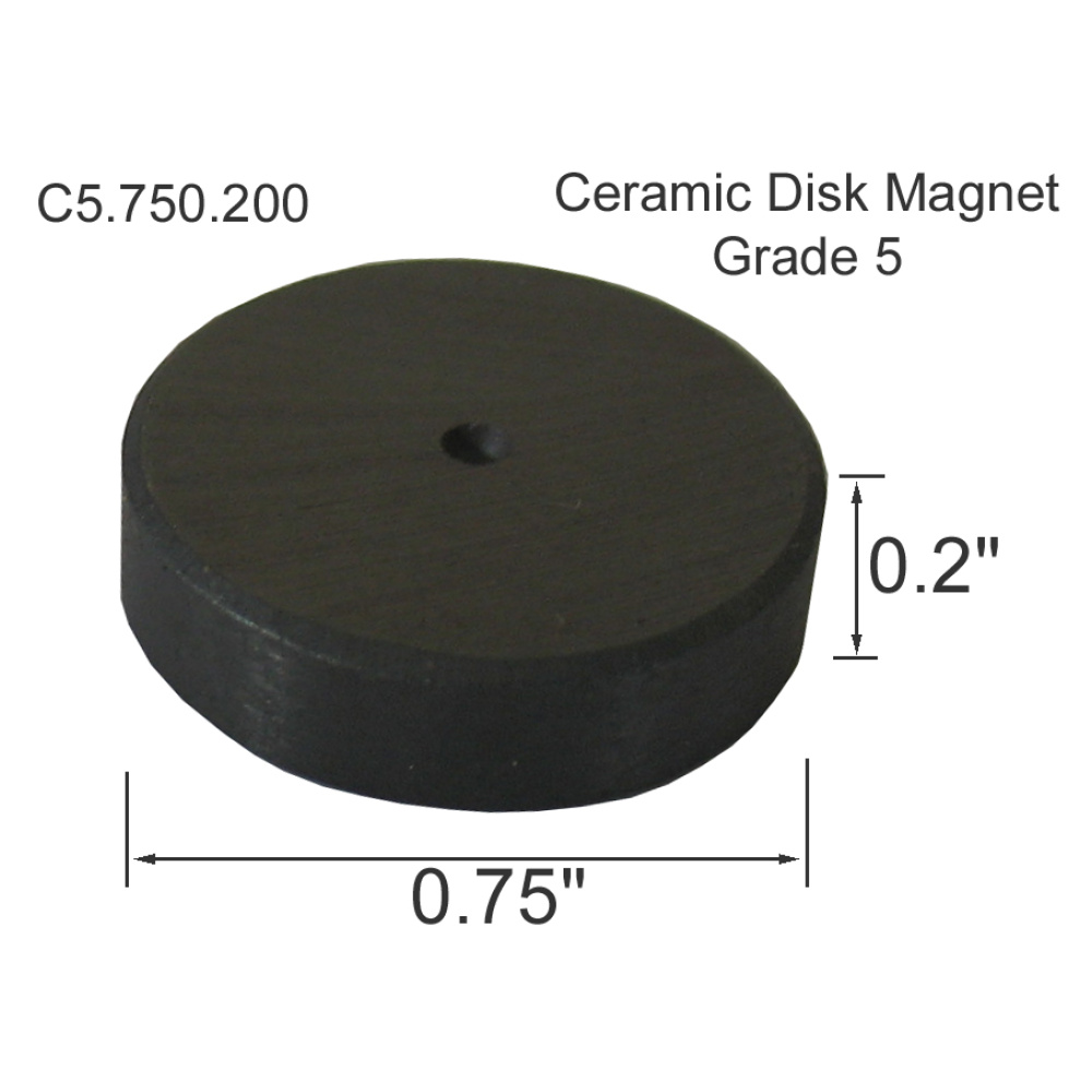 Ceramic Disk Magnet, 3/4 Inch Diameter, Wholesale