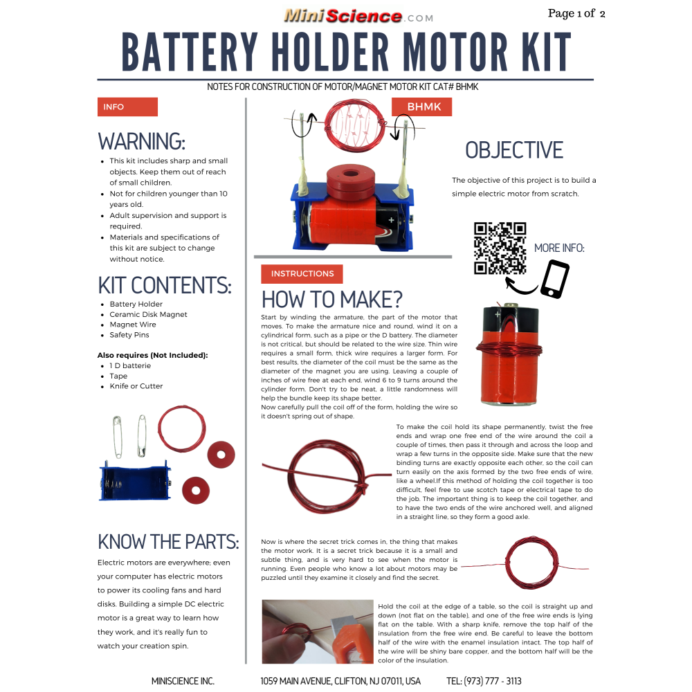 Battery Holder Motor Kit